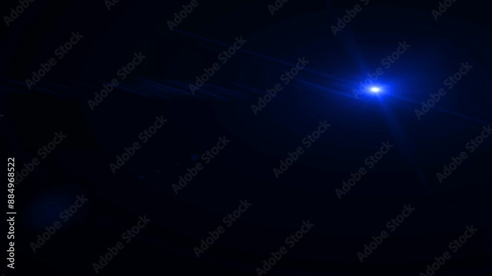 blue optical lens flares light effect streaks shine ray moving from ...
