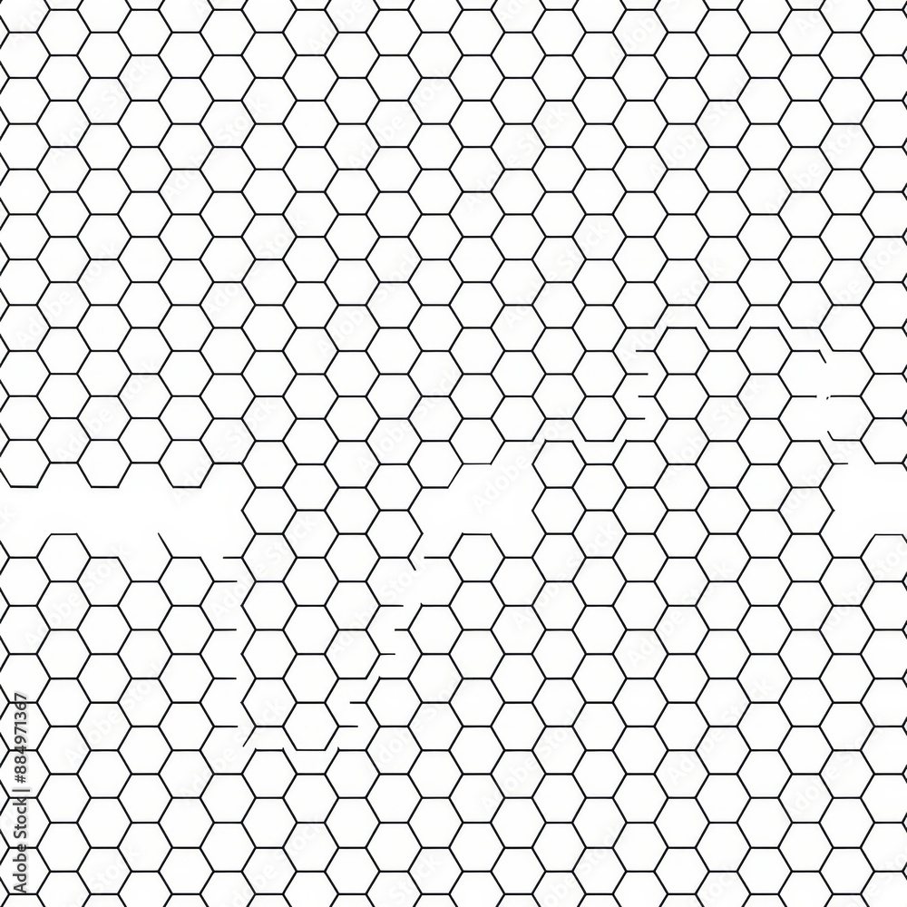 Seamless hexagonal grid pattern with white gaps, ideal for background ...