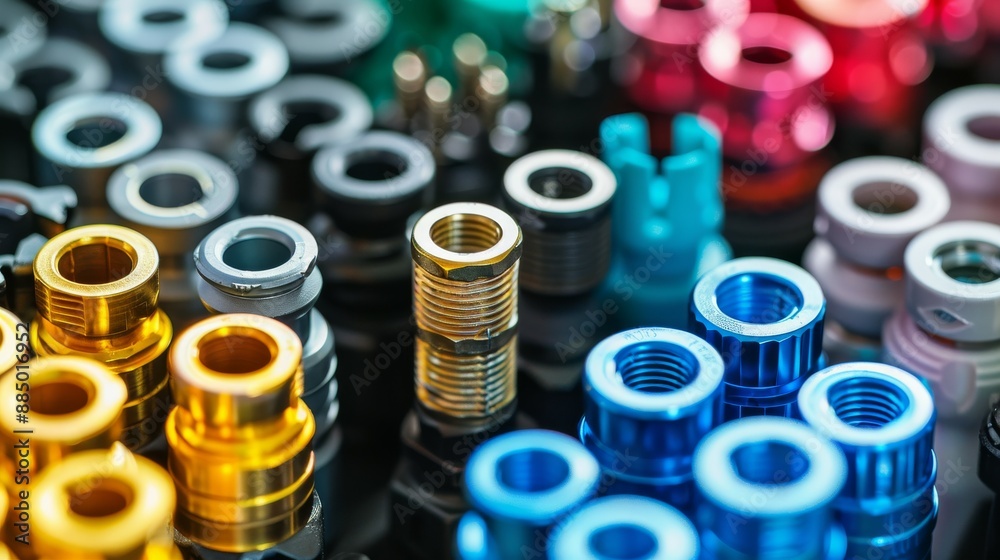 A close-up photo Different types of electrical wire connectors - wire ...
