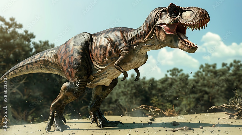 Educational diagram of Tyrannosaurus rex TRex anatomy hunting ...