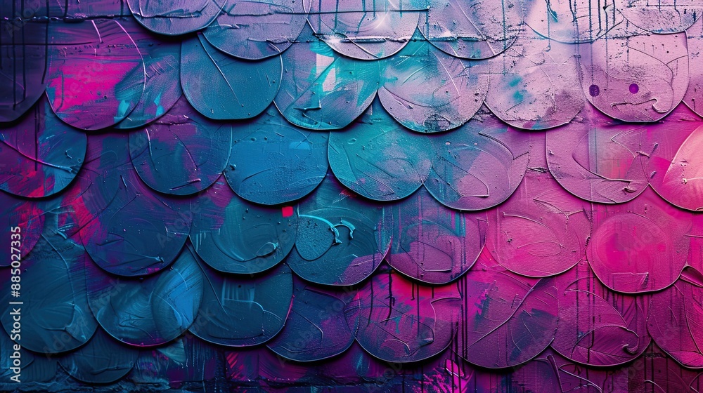 Fish Scale, Graffiti Background, a blend of fish scale textures against ...