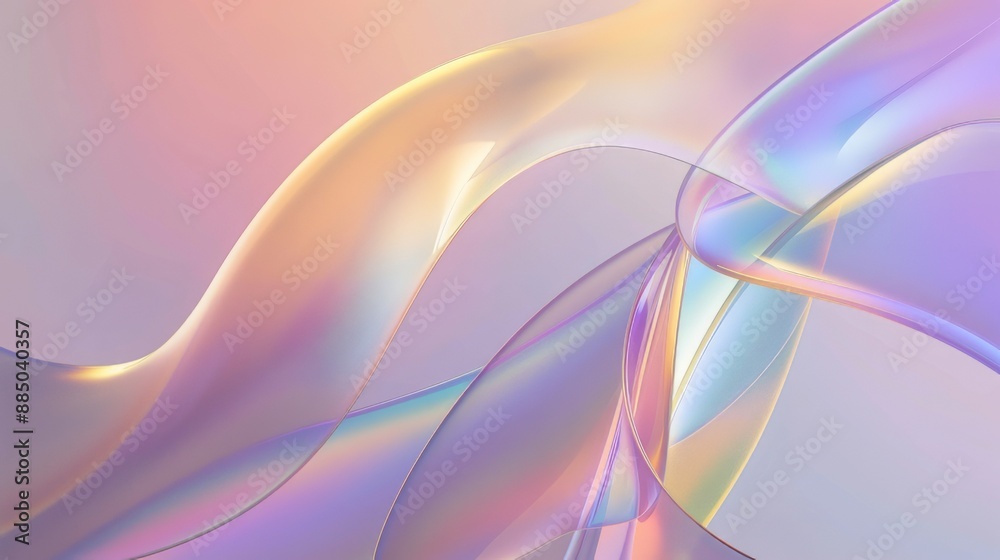 Macro glass 3d Y2K render abstract background. Transparent ...