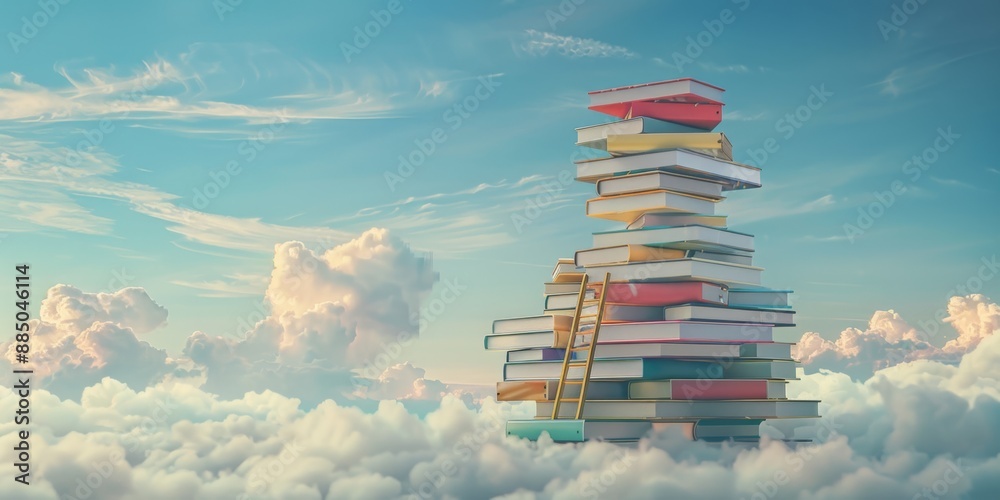 Abstract Wallpaper for World Book Day Featuring a Bookshelf with ...