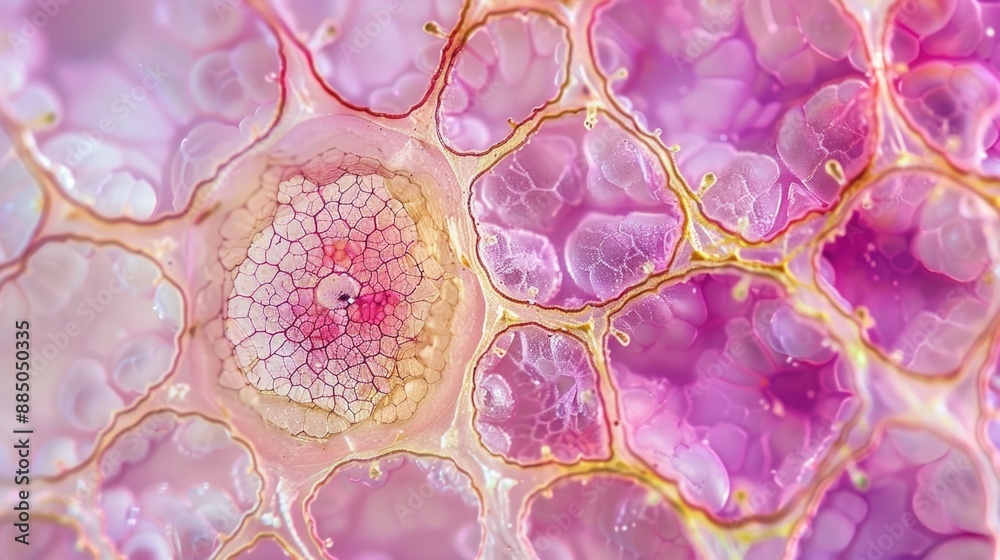 Biology Microscope. Cotton Stem Cross Section Under Light Microscope ...