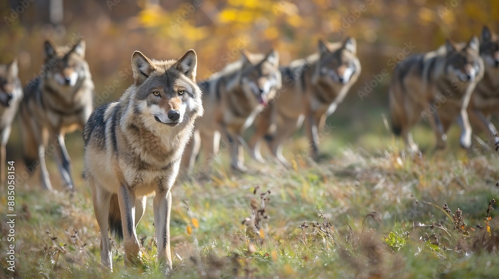 Visual timeline of Canis lupus Gray Wolf pack dynamics North American ...