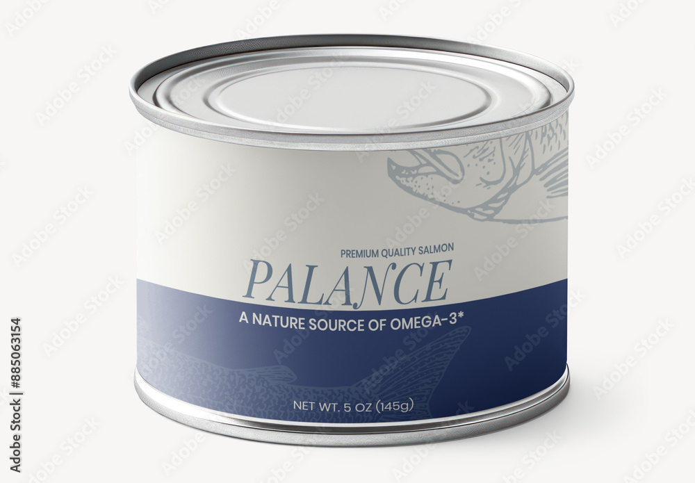 Product Canned Food Label Mockup With Generative AI Stock Template ...