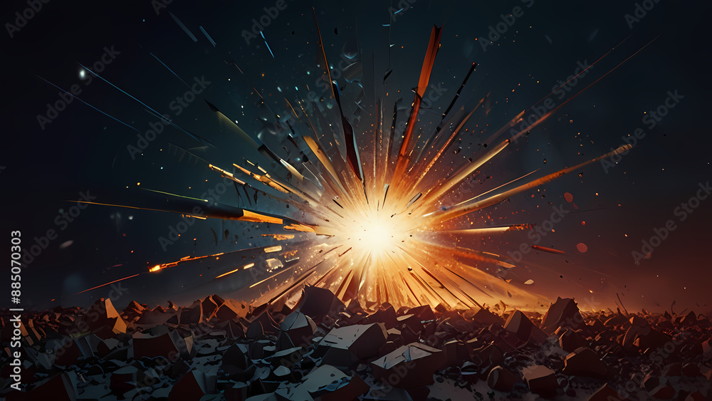abstract background that illustrates the aftermath of an explosion ...