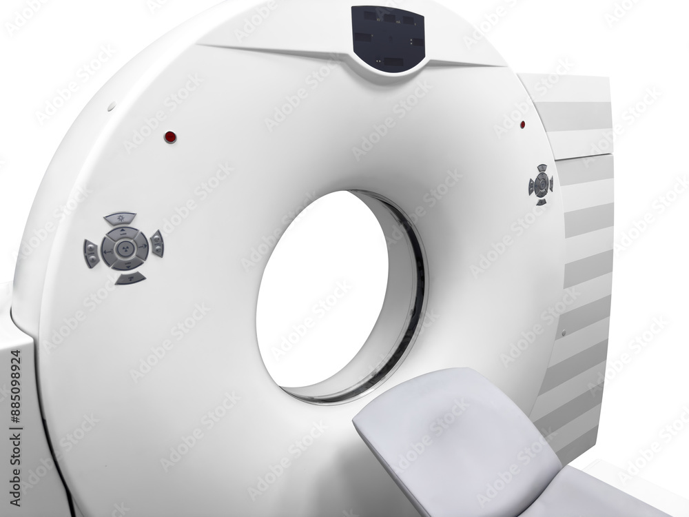 CT Scan( Computer Tomography ) isolated on white background. Multi ...