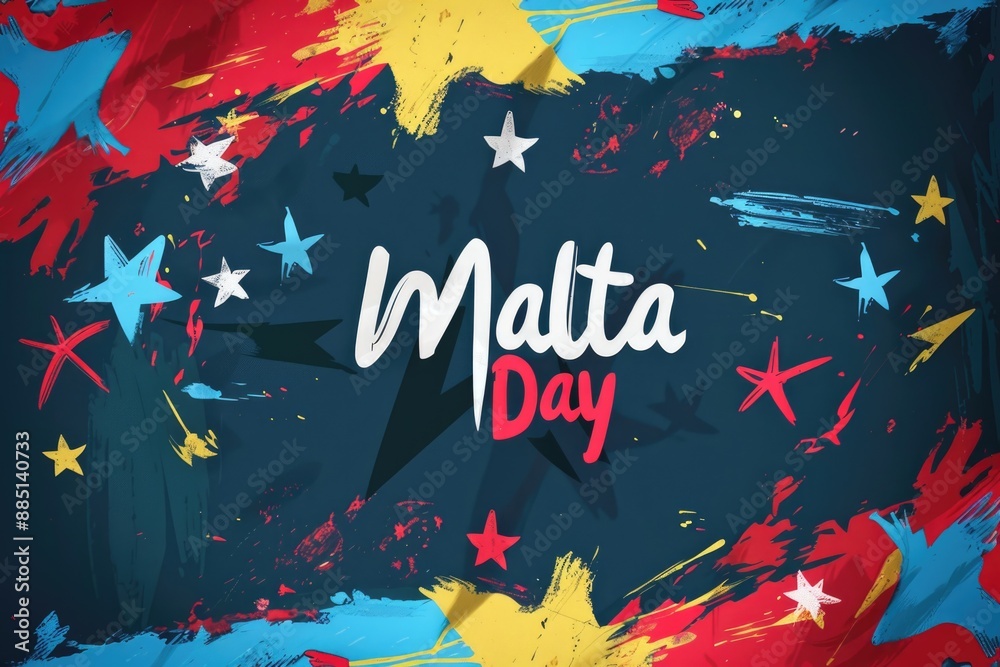 Malta independent day tribute: text background, wallpaper, banner with ...