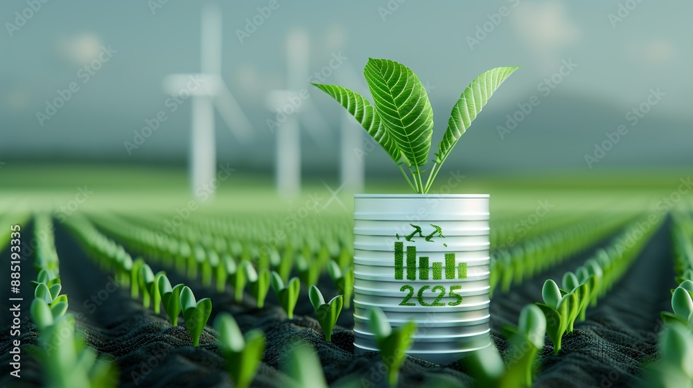 Graphic visualization of carbon offset projects, including ...