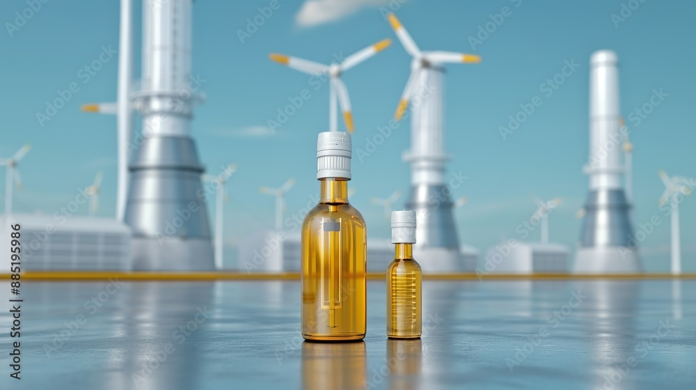 Visual representation of green energy transition plans, phasing out ...