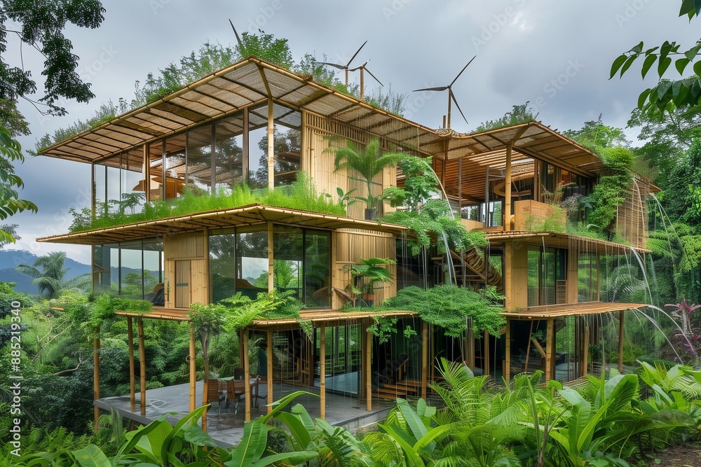An innovative, energy-efficient home built with natural materials like ...