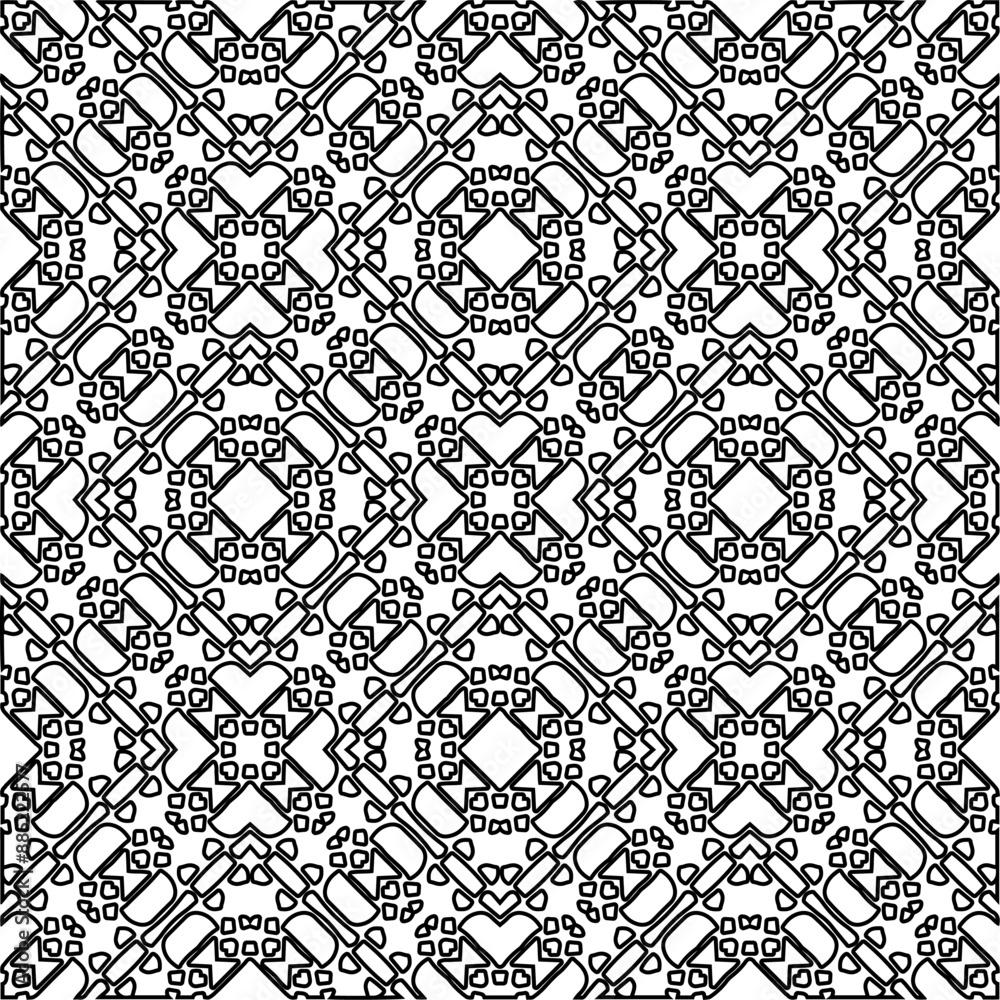 Repeat patterns.Abstract shapes from lines. Vector graphics for design ...