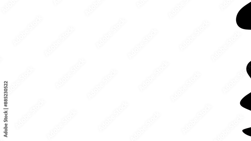 Black and white hand drawn animation of frame by frame fluid transition ...