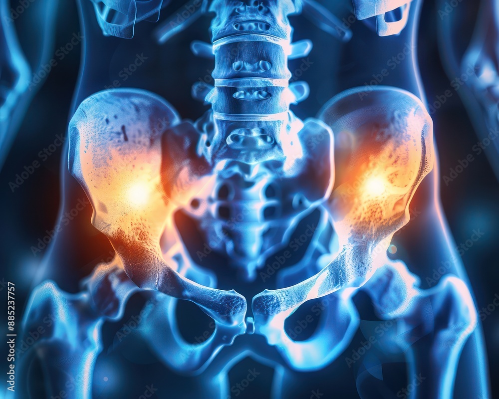 Hip Skeleton Radiography A Detailed View of Bone Structure and Anatomy ...