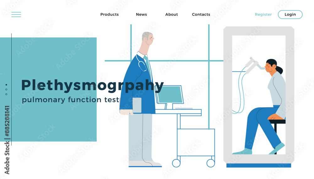 Male Medical Specialist and Female Patient Performs Whole Body ...