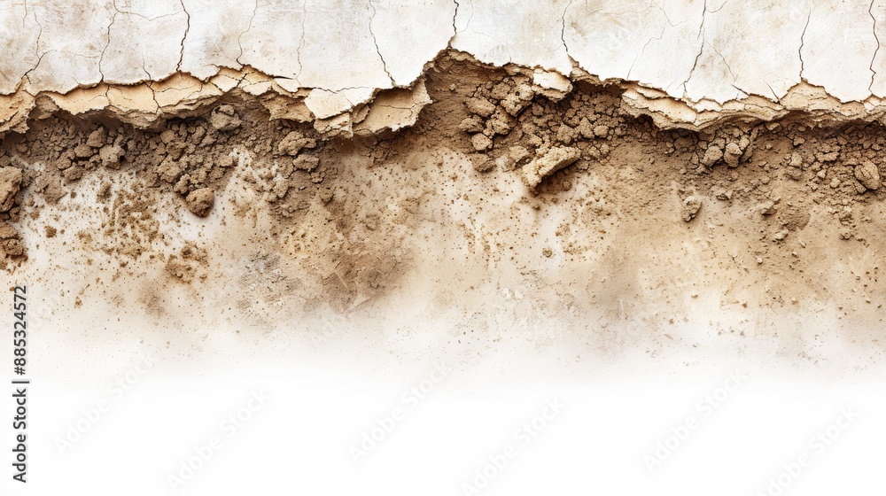 Cracked ground texture with visible soil layers, ideal for backgrounds ...