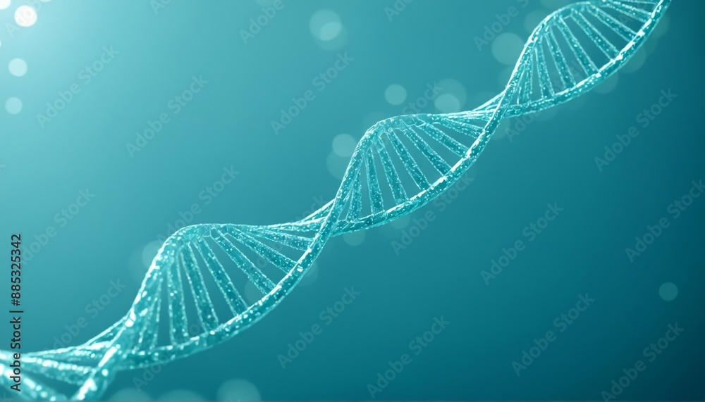 Human DNA spiral and microscopic genetic research, biotechnological ...