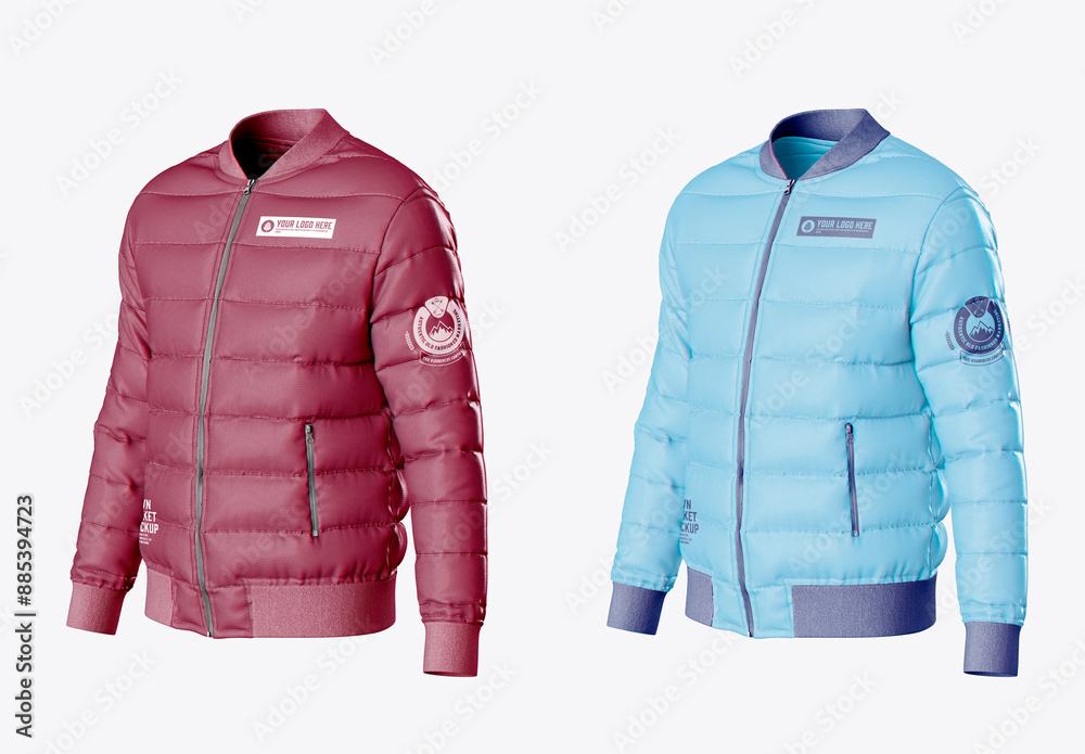 Down Jacket Mockup Stock Template | Adobe Stock
