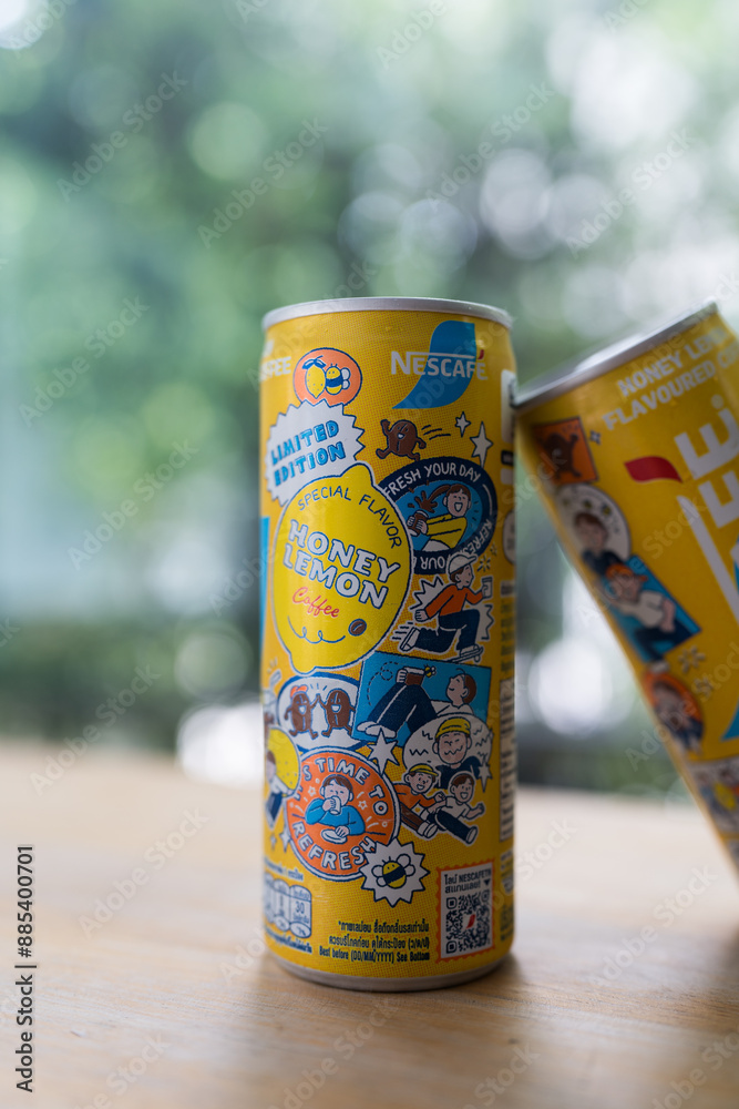 Bangkok, Thailand - July 15, 2024 : Nescafe instant coffee Honey Lemon ...