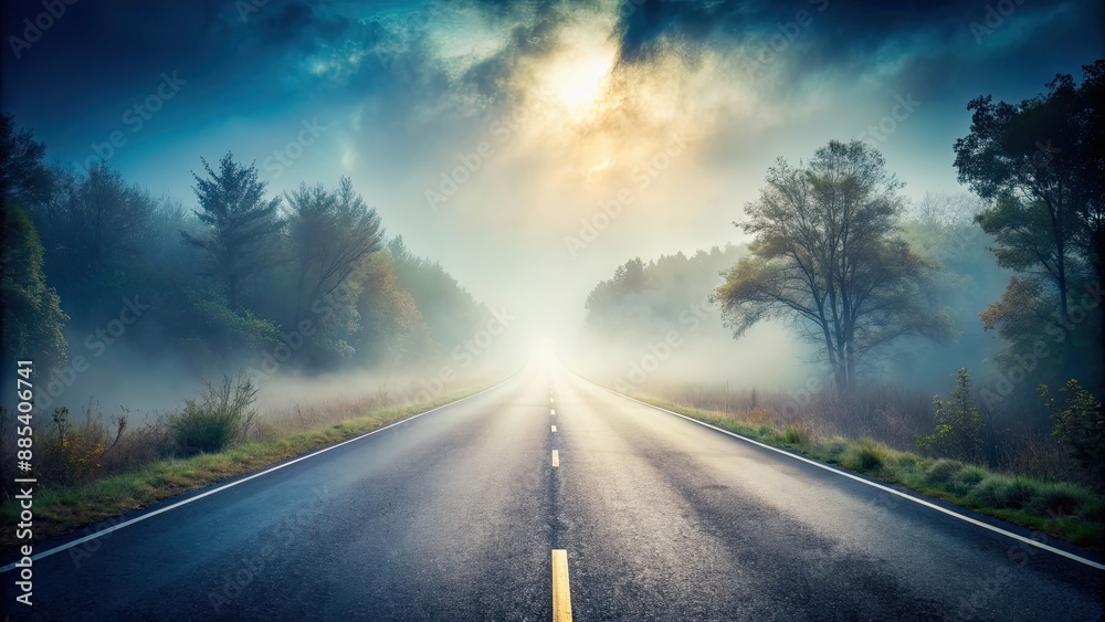 Misty road disappearing into thick fog , fog, road, mist, atmospheric ...