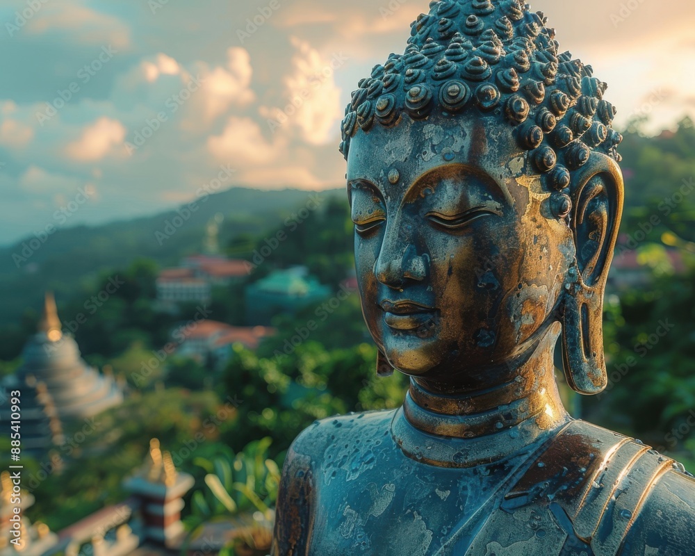 Majestic Buddha Statue at Wat Phra That Doi Suthep Temple in Chiang Mai ...