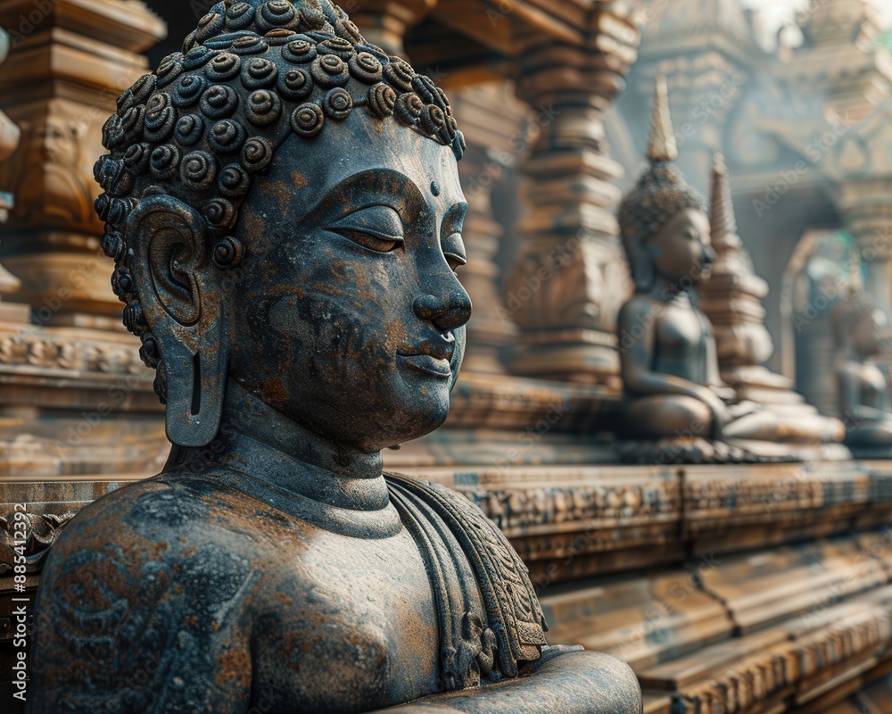 Tranquility Captured: Hyper-Realistic Buddha Statue at Wat Lok Molee ...