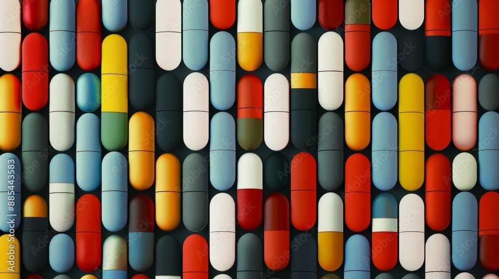 Vibrant Capsule Mosaic Colorful Grid Pattern for Dynamic Backgrounds ...