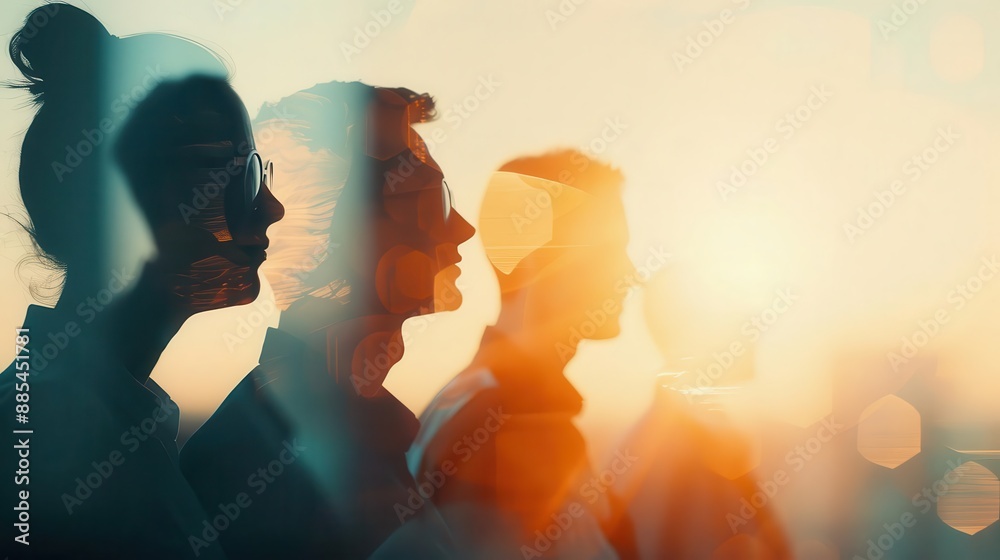 Diverse group of professionals in a meeting, actively listening and ...