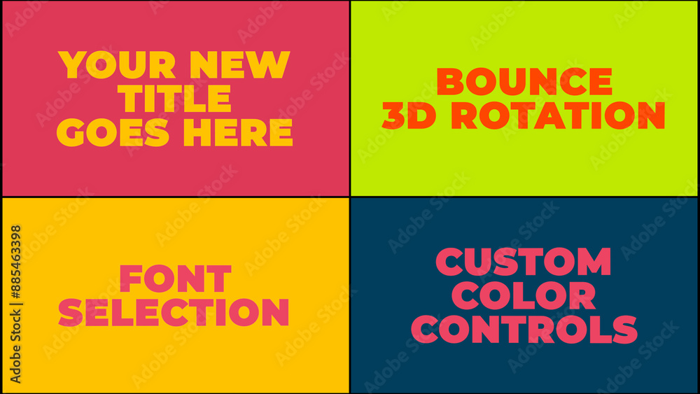 Bounce 3D Rotation Text Effect Stock Template | Adobe Stock