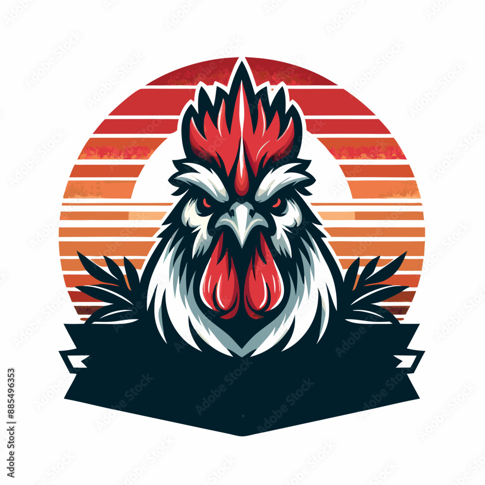 Rooster head logo , rooster logo , rooster mascot , rooster head mascot ...