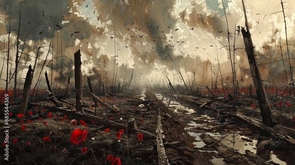 No man's land symbolized the futility and devastation of war, often ...