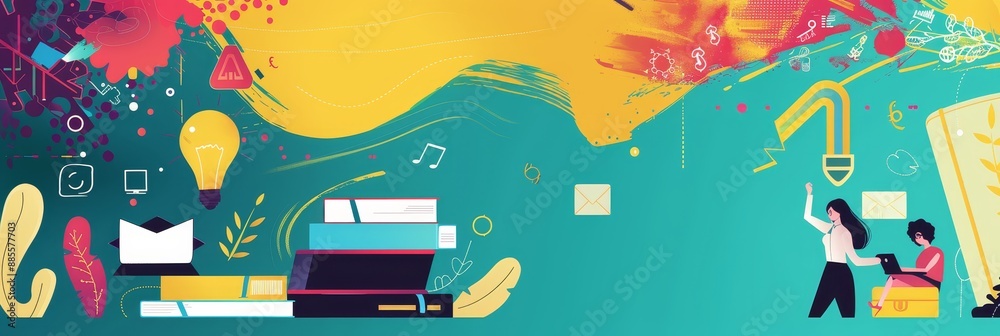 Learning & Innovation: A Colorful Journey - Abstract colorful ...