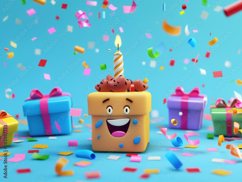 Happy Birthday, funny 3d animation. Full HD (See more animations with ...