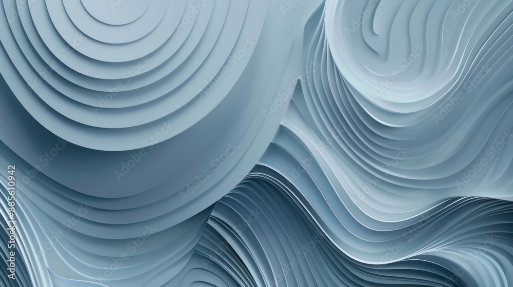 Abstract Layered Circular and Wave Patterns - A detailed abstract ...