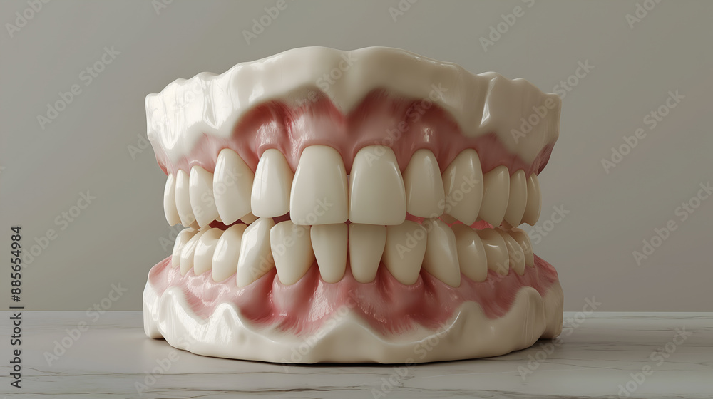 Realistic 3D model of teeth with gums for patient dental studies and ...