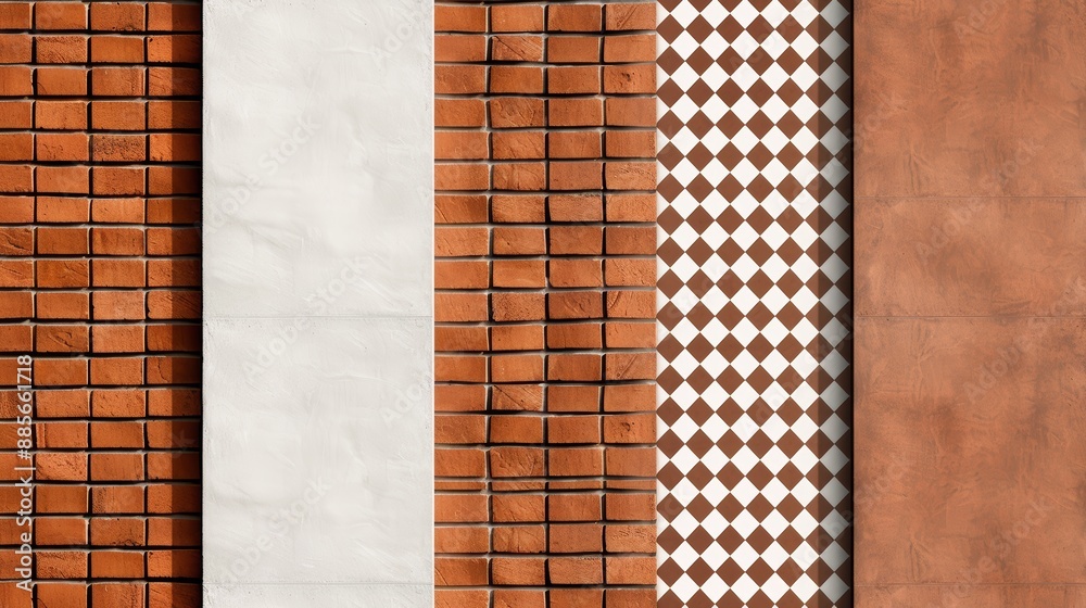 Vintage patterns overlaying an old brick building Stock Illustration ...