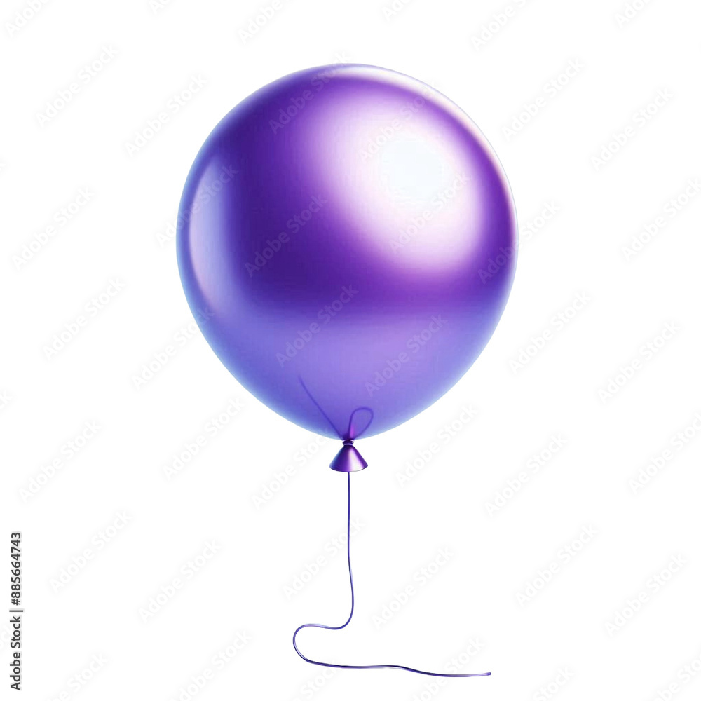 purple balloon vector cartoon illustration isolated on transparent ...