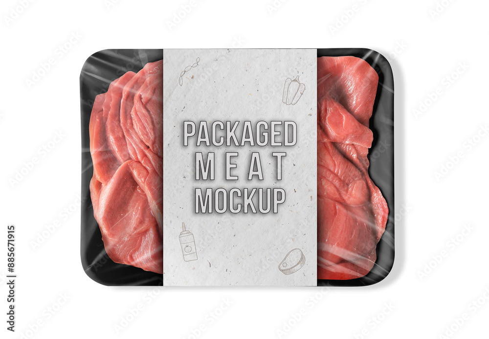 Packaged Meat Mockup Stock Template | Adobe Stock