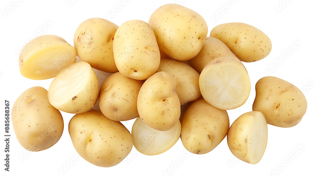 Potato potatoes vegetable, many angles and view side top front cluster ...