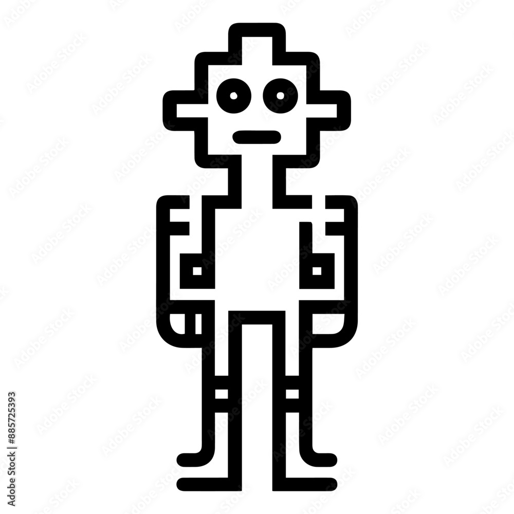 golem icon or modern line symbol. Vector line art and icon design with ...