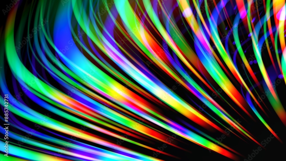 Abstract distortion refraction of rainbow rays with spectral gradient ...