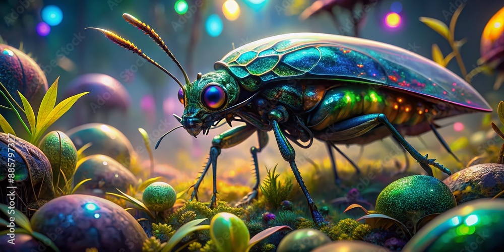 Iridescent, genetically engineered insect species thrive in a ...