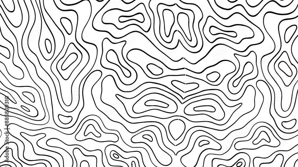 contours Geographic mountain topography vector illustration ...