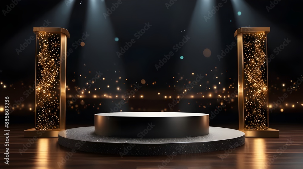 A Luxurious Podium Awaits Award Winners,product launch event backdrop ...