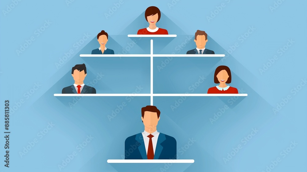 Modern employment concept illustrated through a structured ... Modern employment concept illustrated through a structured ...