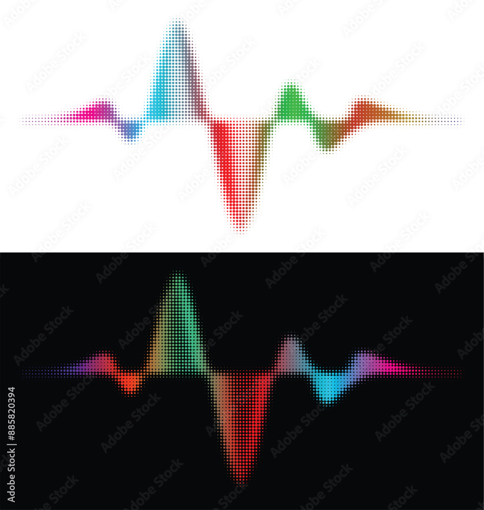Abstract wave element for design. Digital frequency track equalizer ...