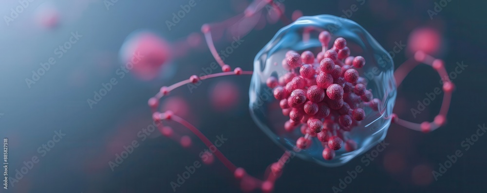 Electron cloud around a nucleus, representing quantum mechanics Stock ...