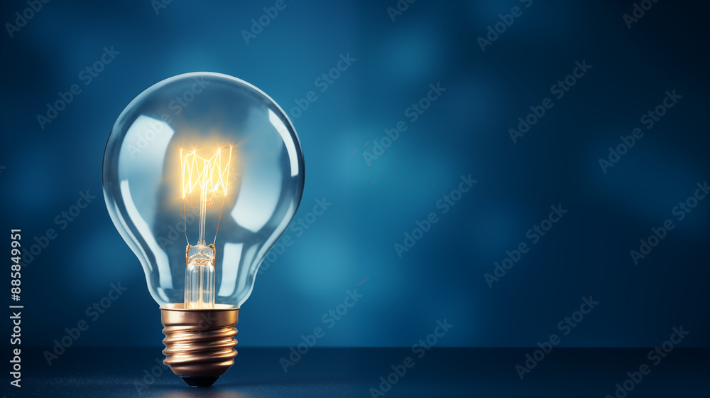 Illustration of an abstract background and a light bulb for use in ...