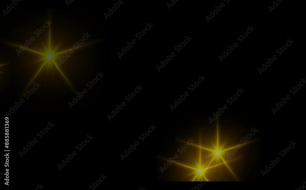 Star twinkling, blinking light effect on transparent background ...